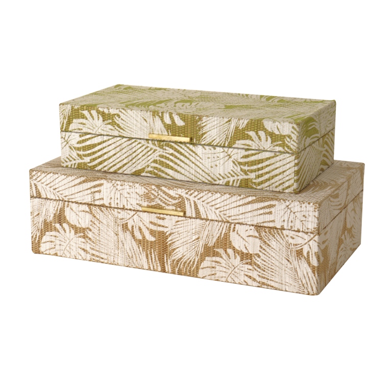 Woven Decorative Boxes White Boho - Aneka Tusma